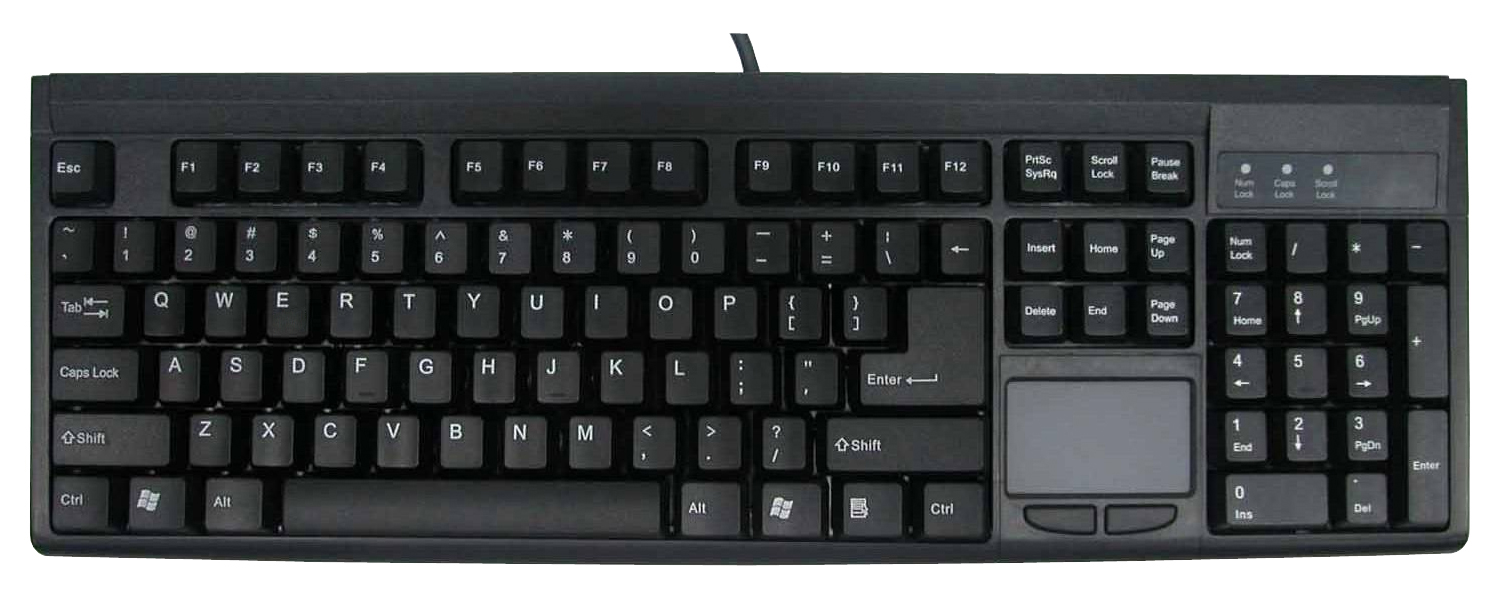 Full Size Keyboard With Built in Touchpad By SolidTek ErgoCanada 
