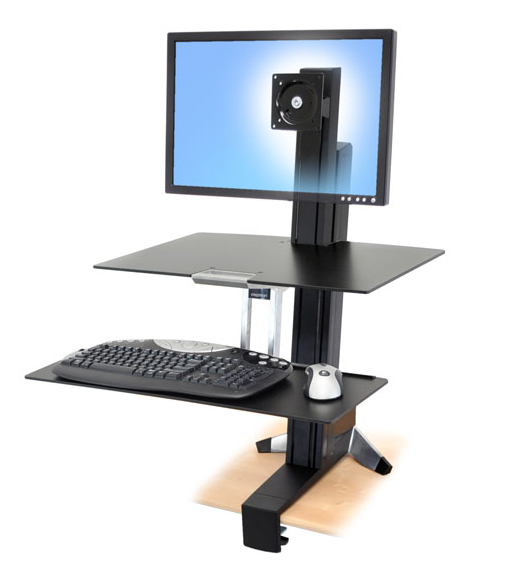 WorkFit-S Single HD Sit-Stand Workstation with Worksurface by Ergotron ...
