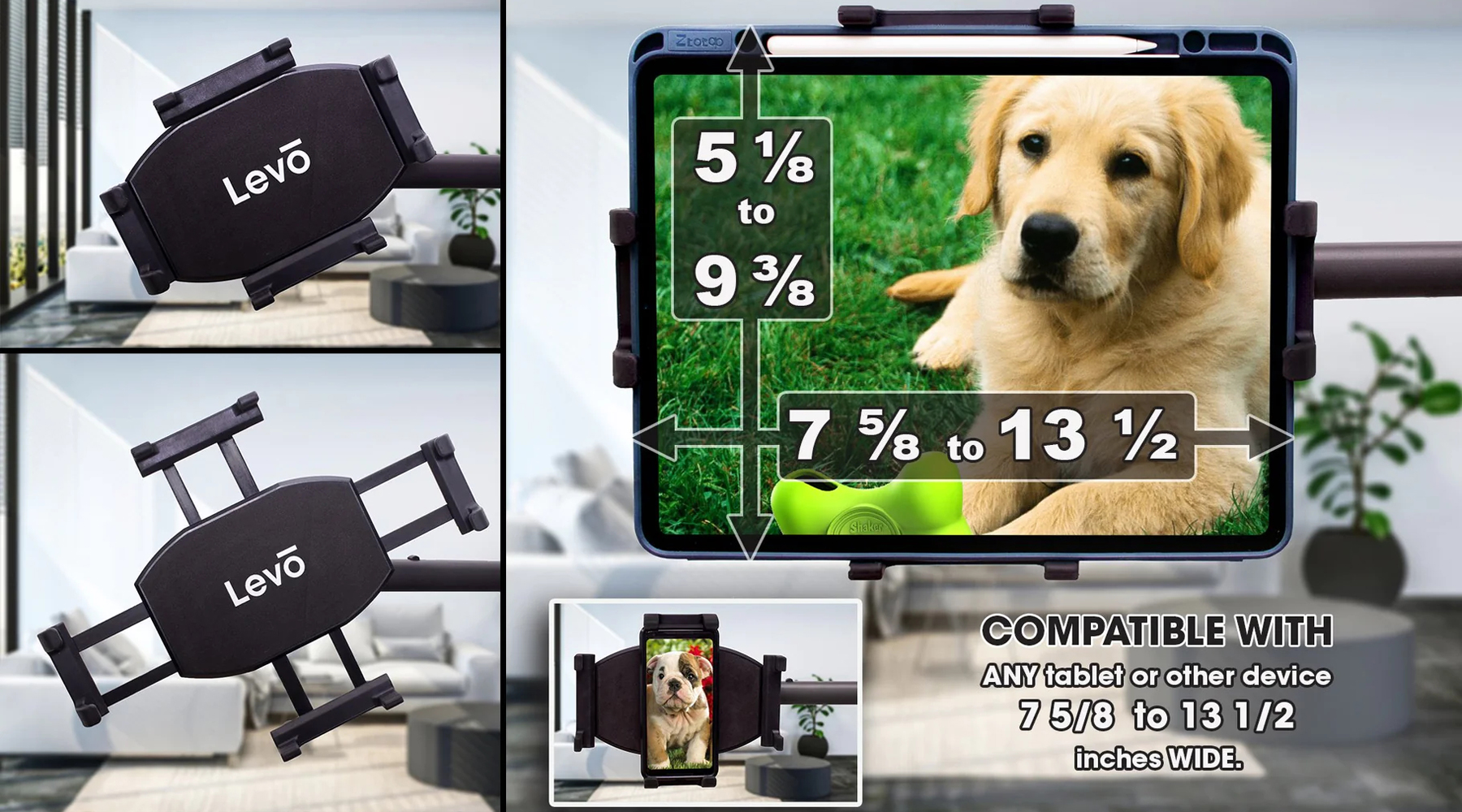 LEVO Dual Clamp Tablet Cradle for LEVO G2 Tablet Stands by Levo ...