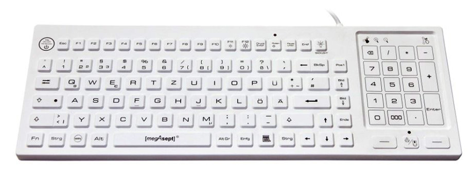 Washable Backlit Keyboard with 2-in-1 10-key Touchpad by SolidTek ...